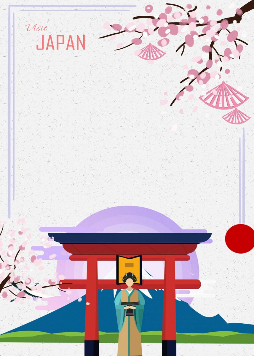 'Visit Japan' Poster, picture, metal print, paint by Metal Posters ...