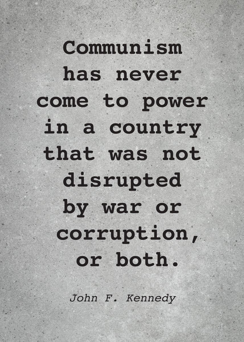 'John F Kennedy Quote L011' Poster, picture, metal print, paint by Go ...