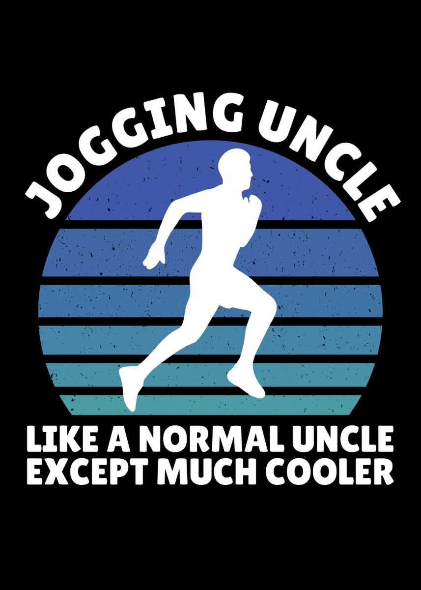 'jogging uncle' Poster, picture, metal print, paint by Andreas ...