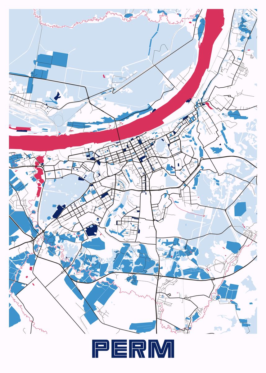 'Perm MilkTea Map' Poster by Tien Stencil | Displate