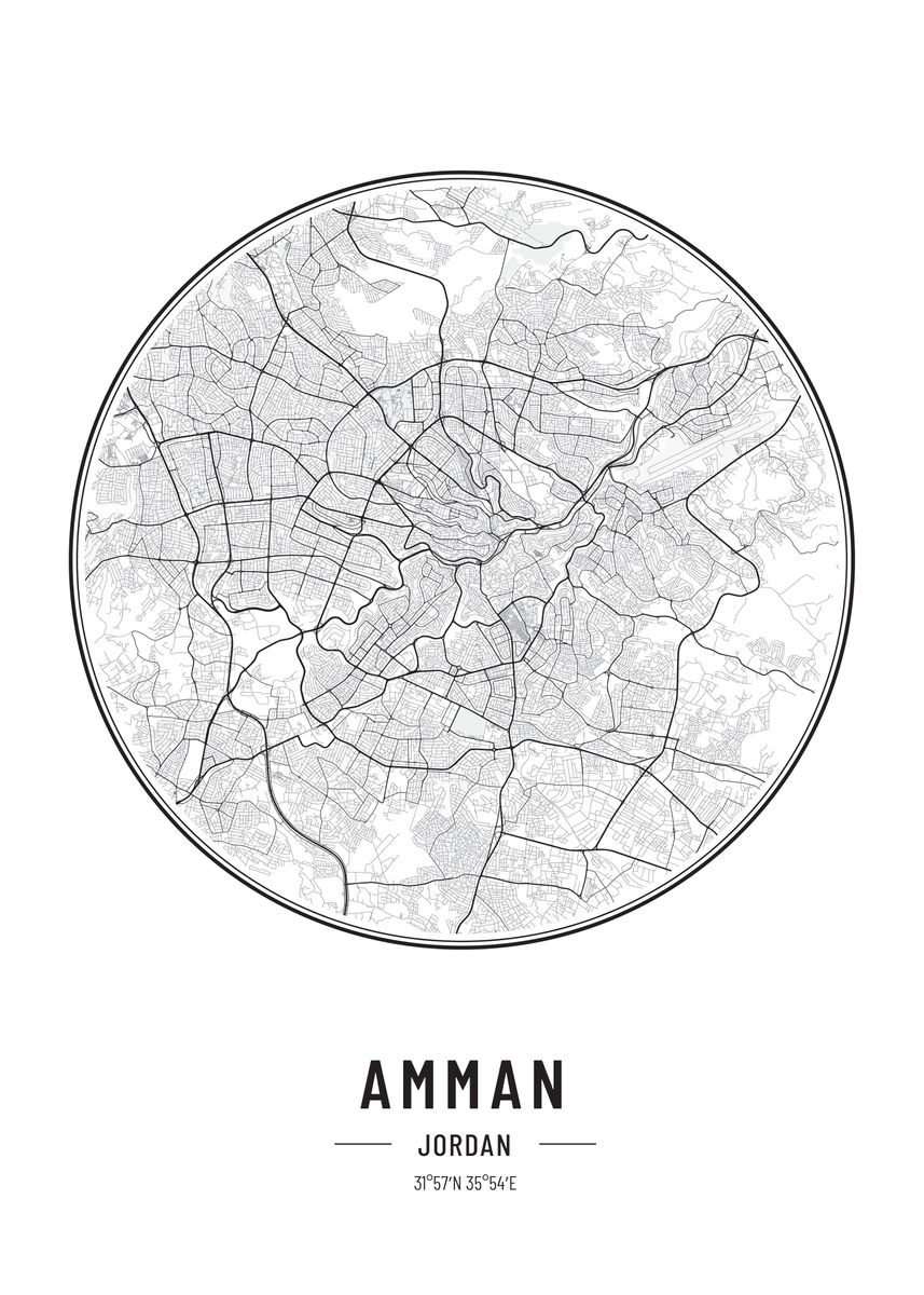 'Amman Jordan' Poster, picture, metal print, paint by Designersen ...