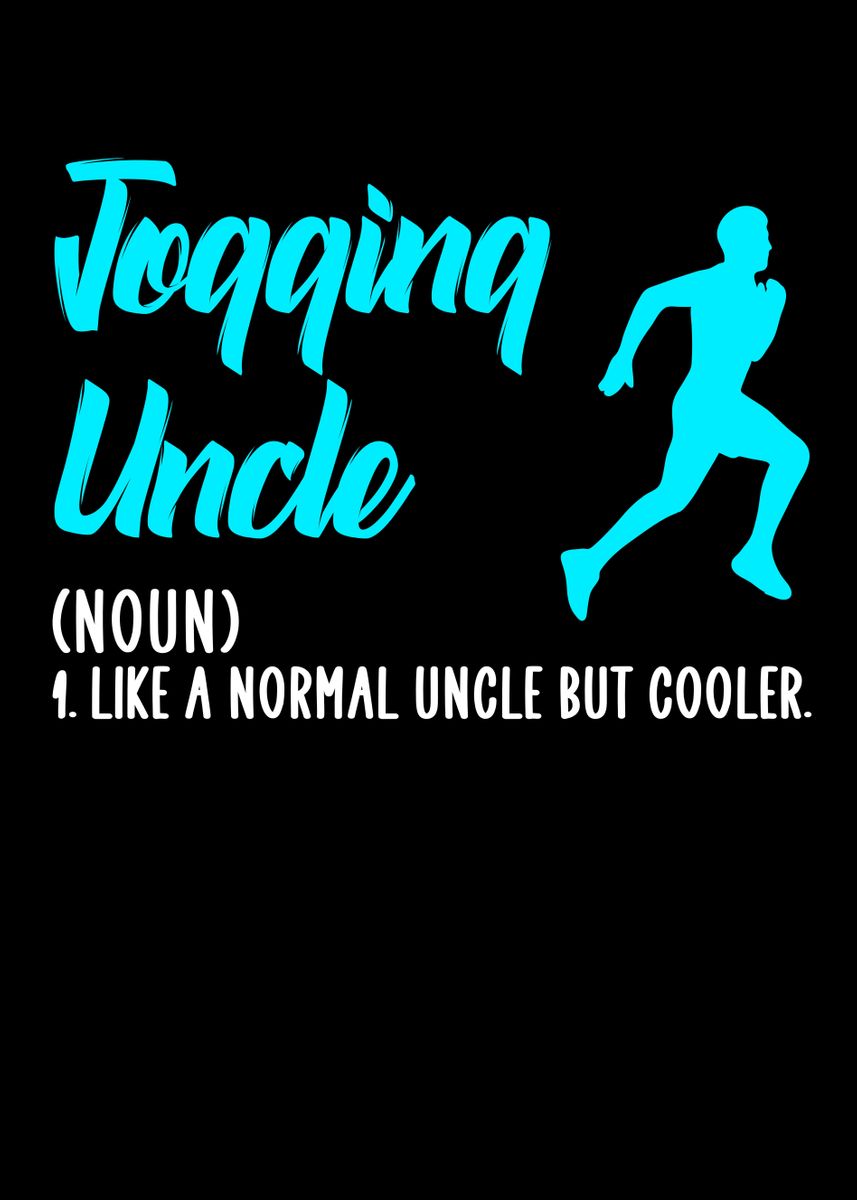 'jogging uncle' Poster, picture, metal print, paint by Andreas ...