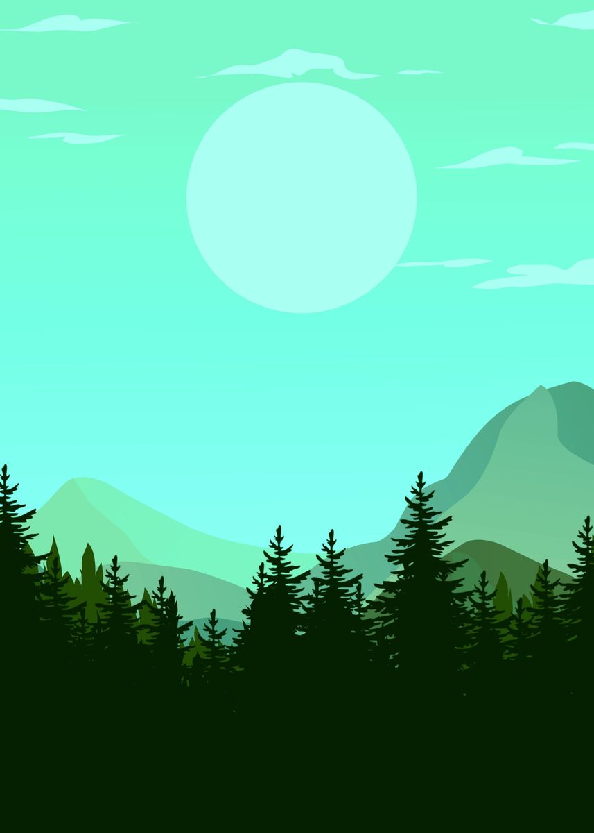 'Flat Nature' Poster by AL Picaso | Displate