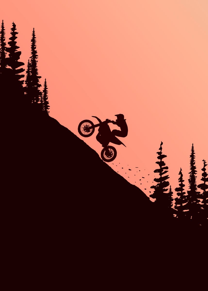 'Enduro Colors' Poster, picture, metal print, paint by One Red Fox ...