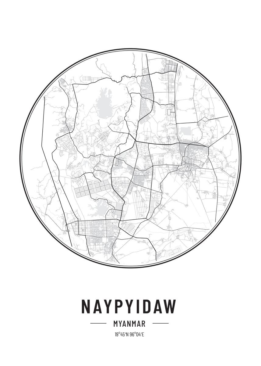 'naypyidaw myanmar' Poster, picture, metal print, paint by Designersen ...