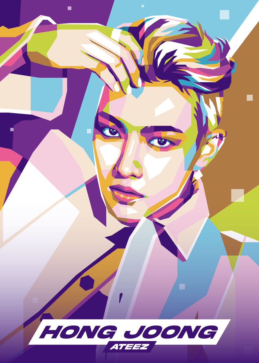 'HONGJOONG' Poster, picture, metal print, paint by Andi Permana | Displate