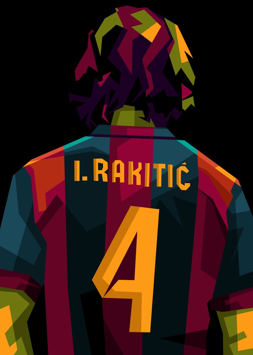 'Ivan Rakitic' Poster, picture, metal print, paint by AMIRUDIN 06 ...