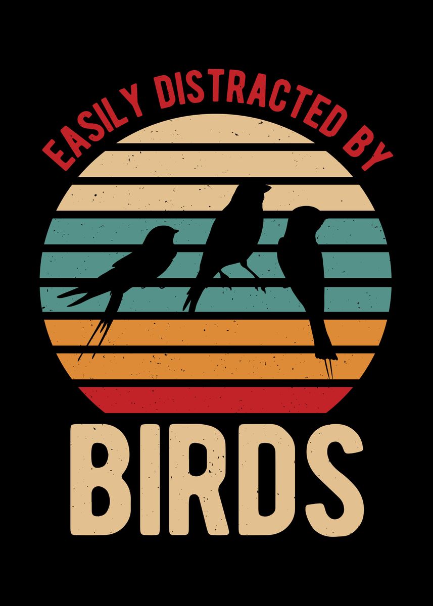 'Funny Bird Watching' Poster by Visualz | Displate