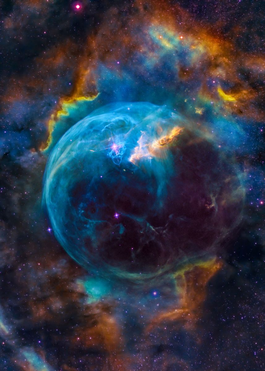 'Space Nebula' Poster, picture, metal print, paint by George Sorin ...