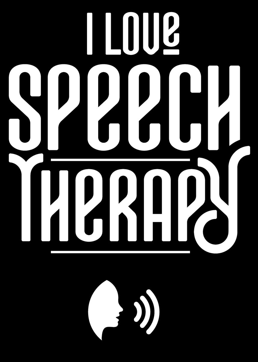 'I love Speech Therapy' Poster, picture, metal print, paint by ...