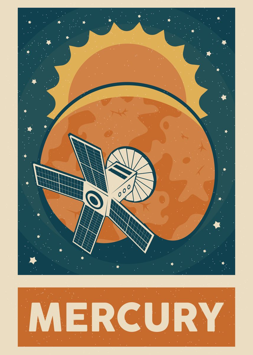 'MERCURY RETRO SPACE' Poster by StonerPlates | Displate