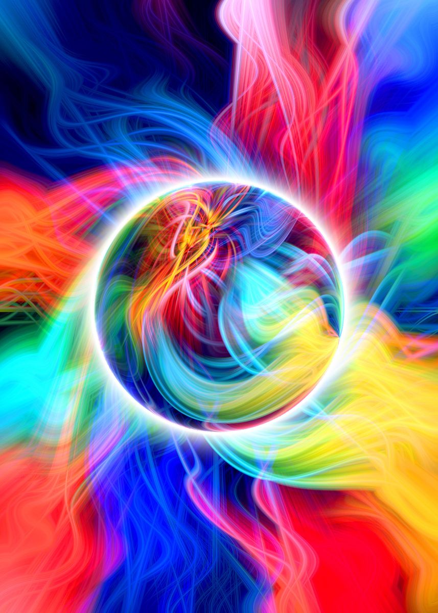 'Planet Space Fantasy Swirl' Poster by jodotodesign | Displate