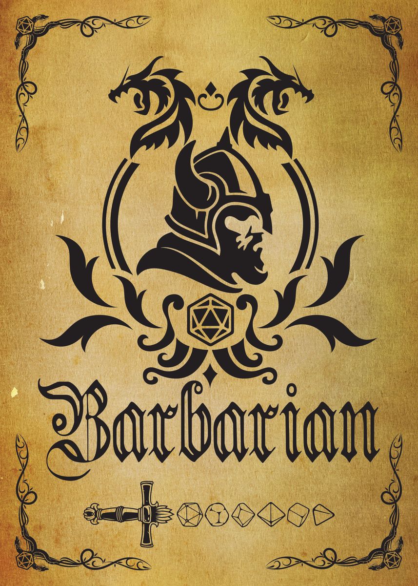 'BARBARIAN' Poster, picture, metal print, paint by StonerPlates | Displate