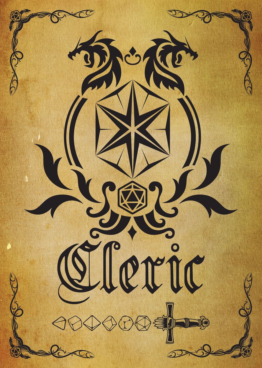 'CLERIC RPG CHARACTER' Poster, picture, metal print, paint by ...