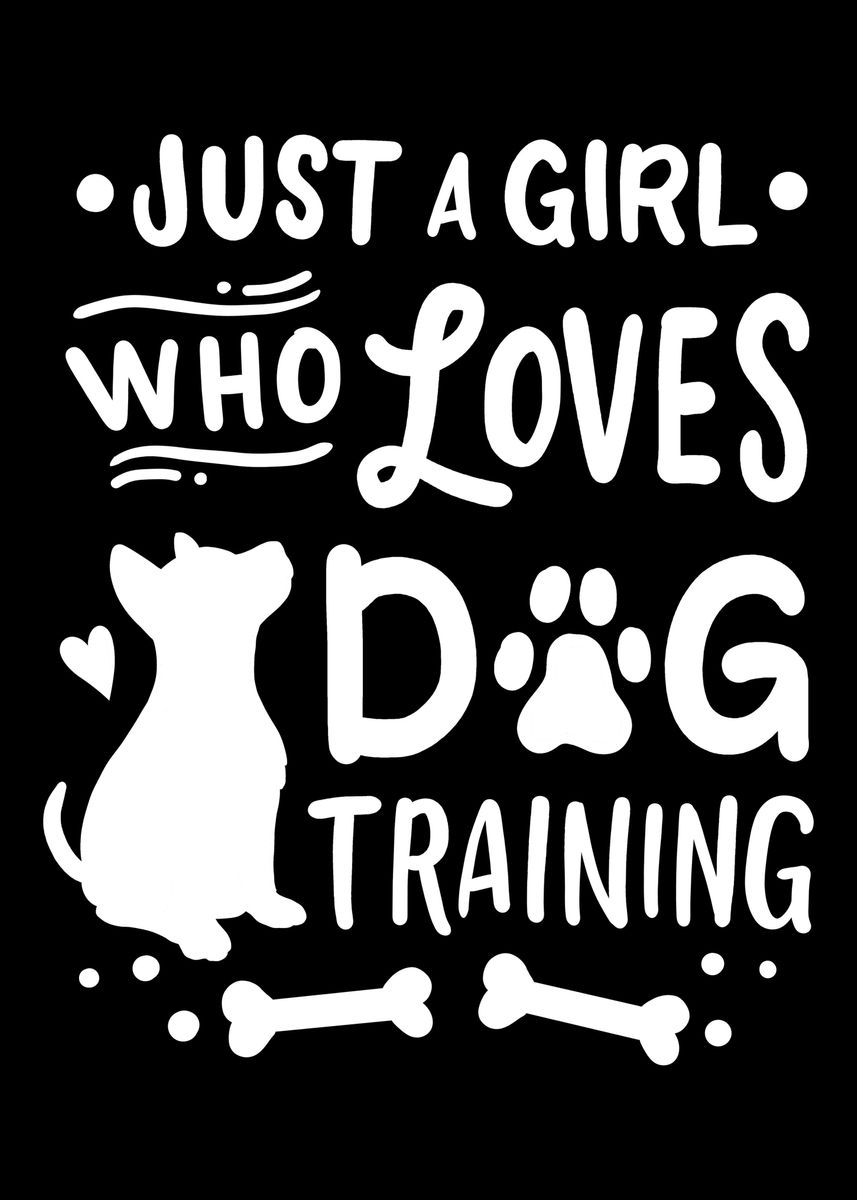 'Dog Training Dog Trainer' Poster, picture, metal print, paint by ...