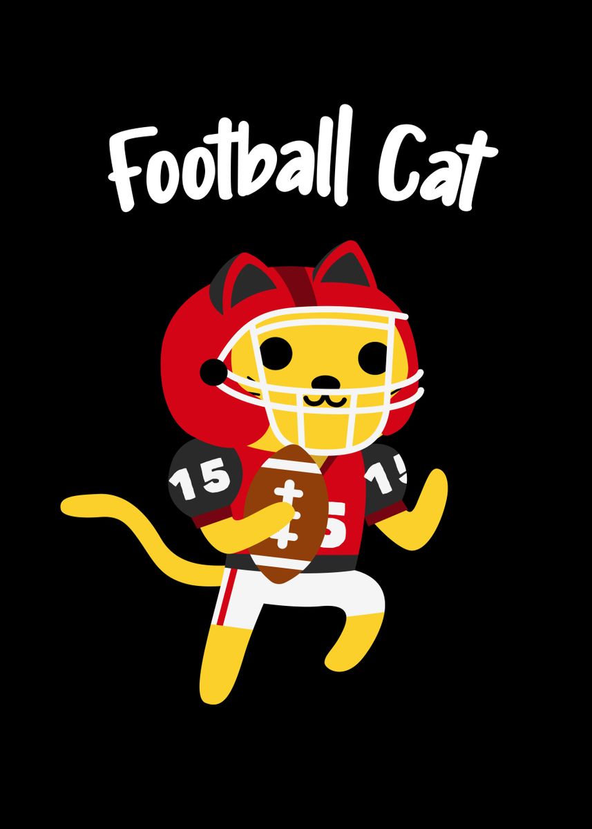 'American Football Cat Kids' Poster by Foxxy Merch | Displate