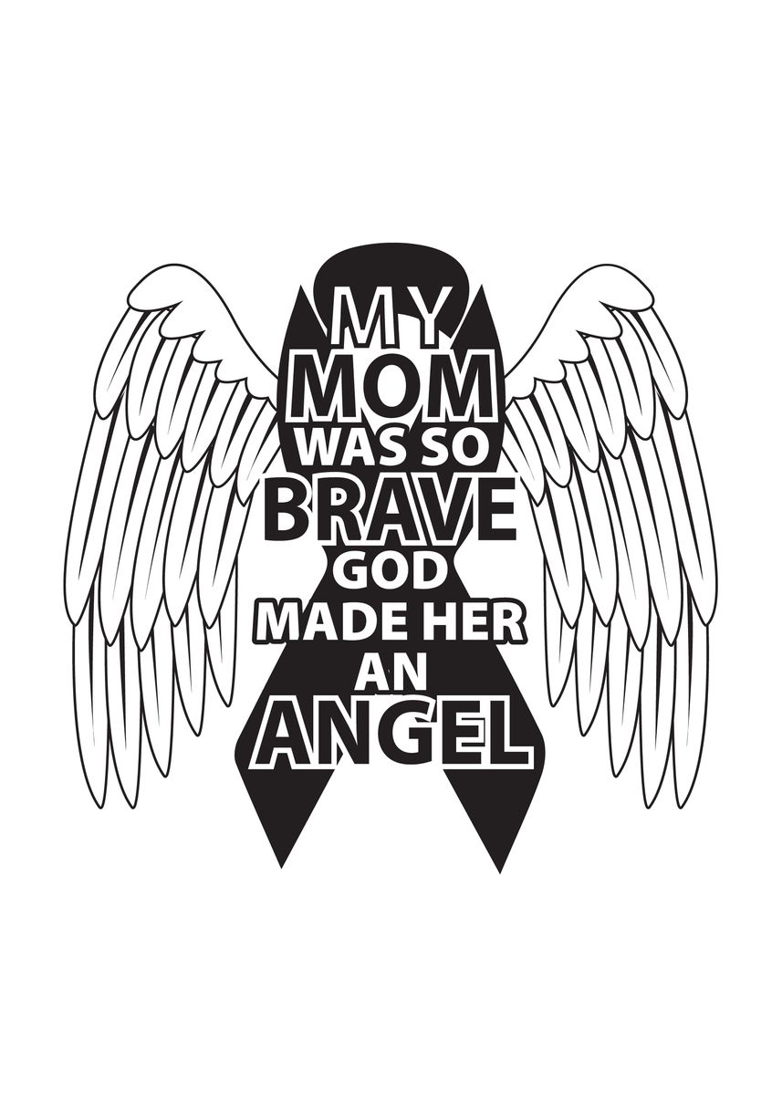 'Angel Breast Cancer' Poster, picture, metal print, paint by Beone ...