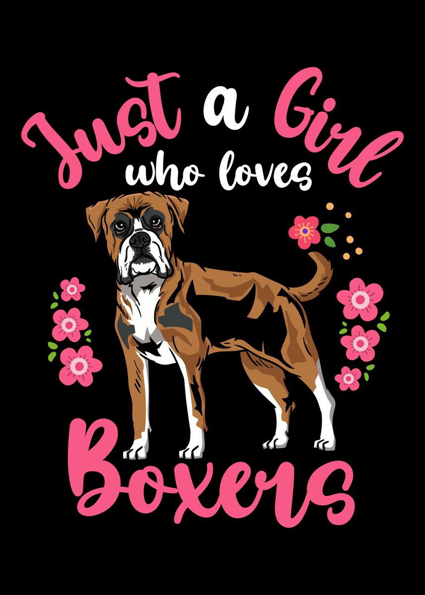 'Boxer Dog' Poster, picture, metal print, paint by BLVCKPLATE | Displate