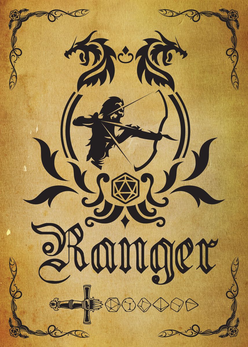 'RANGER RPG CHARACTER' Poster, picture, metal print, paint by ...