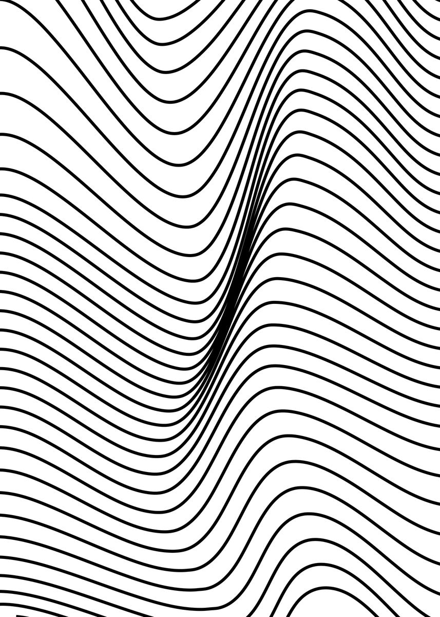 'Line Art Black and White' Poster by jodotodesign | Displate