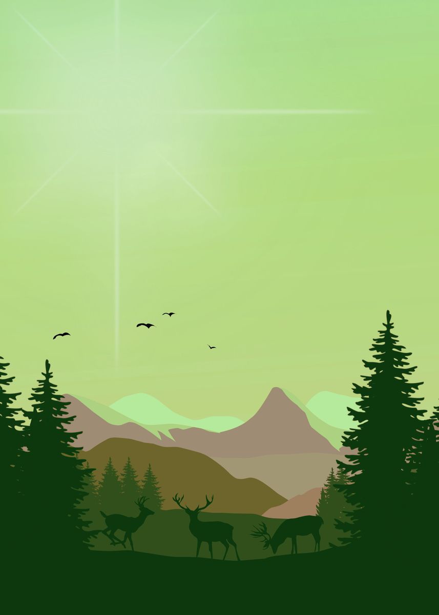 'Flat Nature' Poster by AL Picaso | Displate