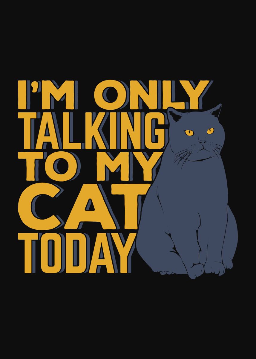 'British Blue Cat Design' Poster, picture, metal print, paint by Marcel ...