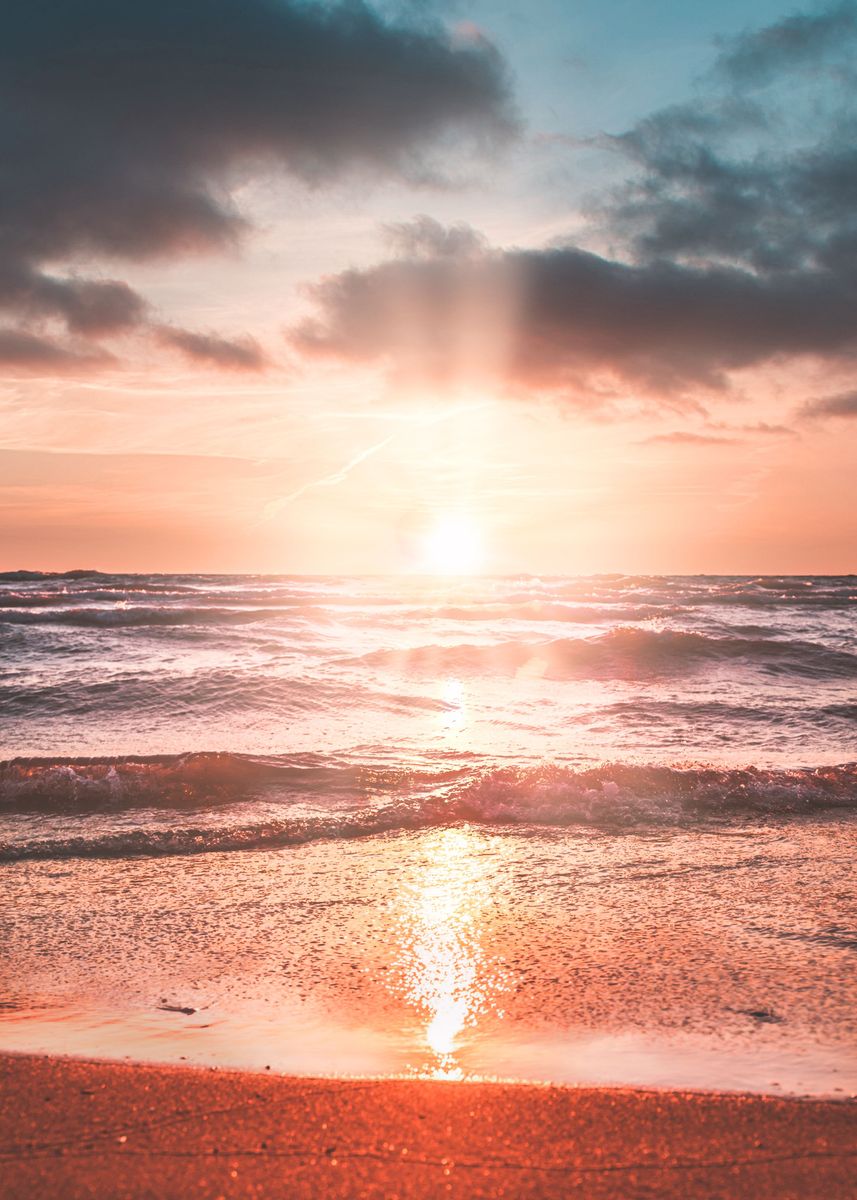 'beach' Poster, picture, metal print, paint by RonnieArts | Displate