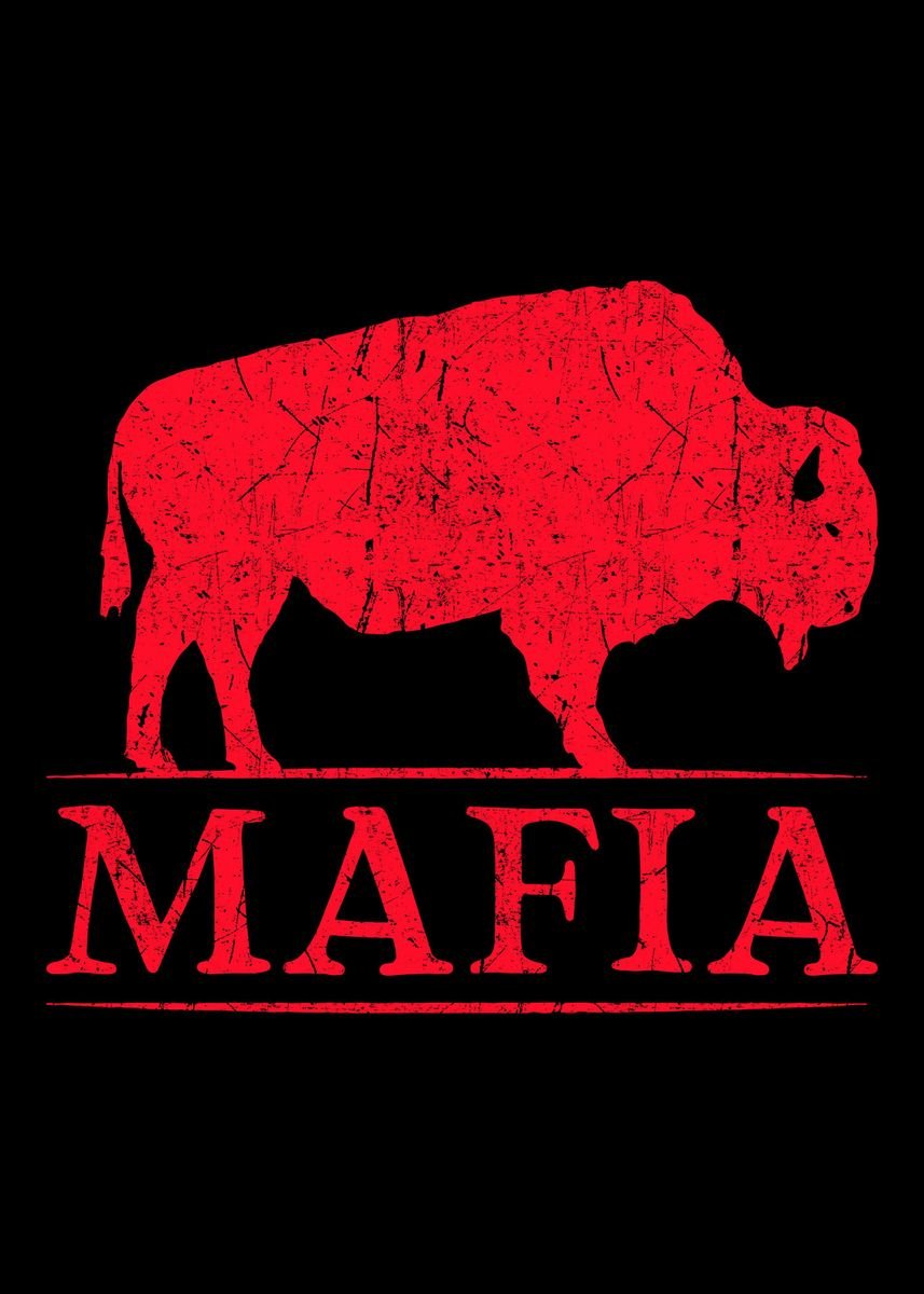 'Mafia Red Football' Poster, picture, metal print, paint by Cooldruck ...