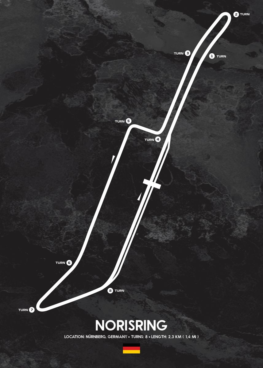 'Norisring' Poster, picture, metal print, paint by Mapsters | Displate