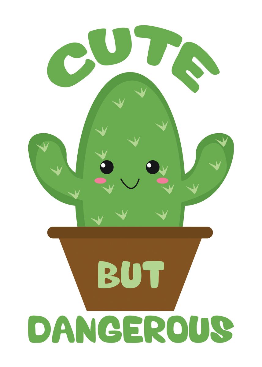 'Cute But Dangerous' Poster, picture, metal print, paint by CHAN | Displate