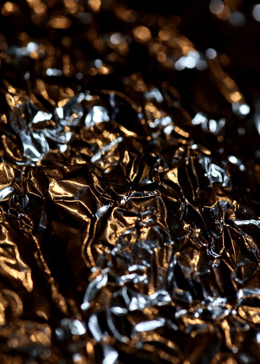 'Aluminum folie abstract' Poster, picture, metal print, paint by ...