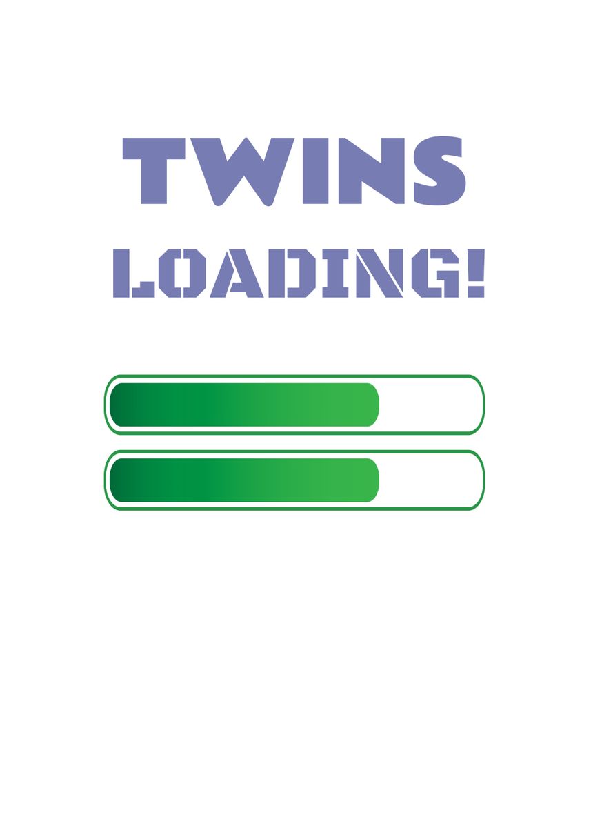 'Twins Loading Baby Shower' Poster by Youwantit | Displate