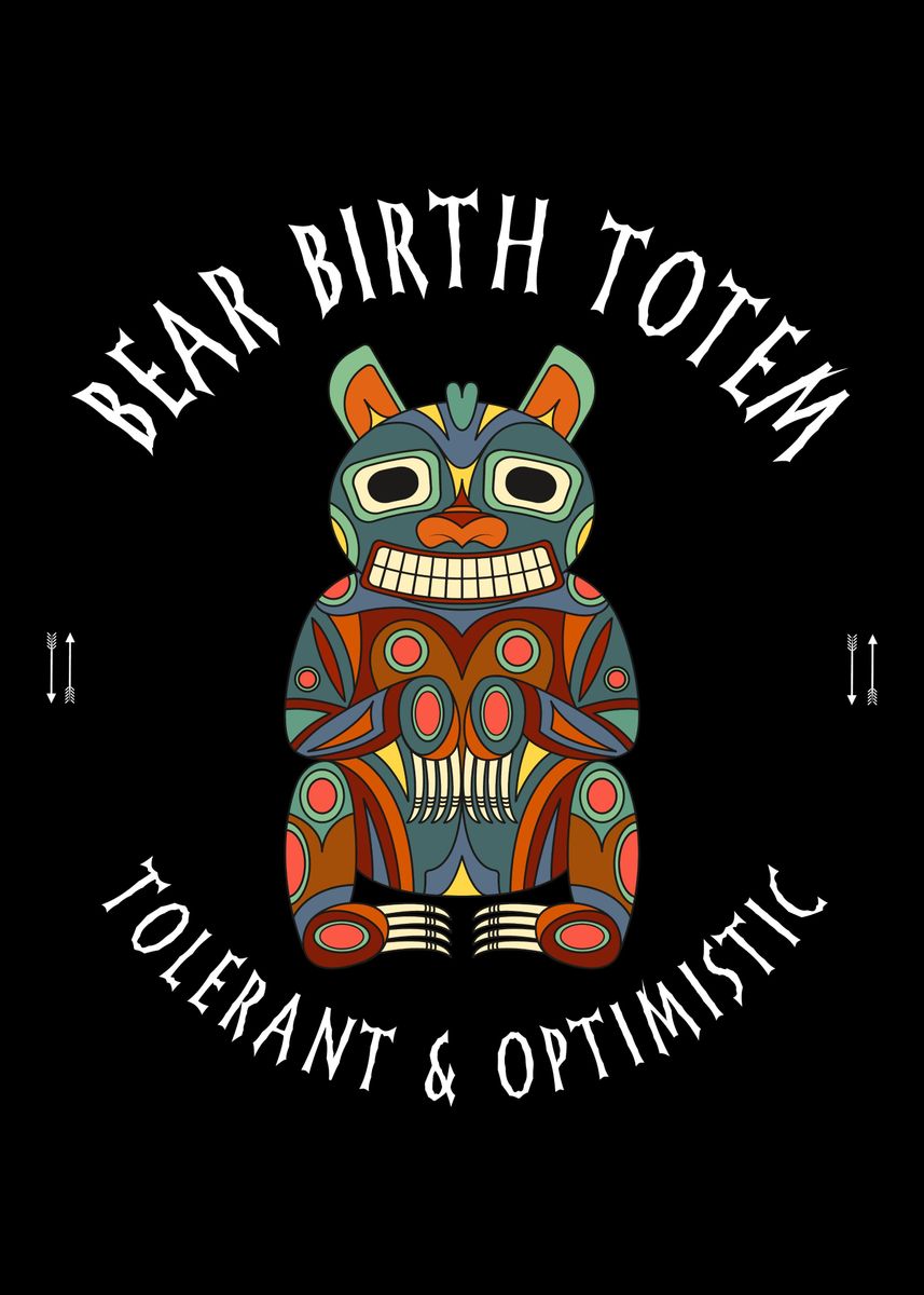 'Bear Zodiac' Poster, picture, metal print, paint by Michael | Displate