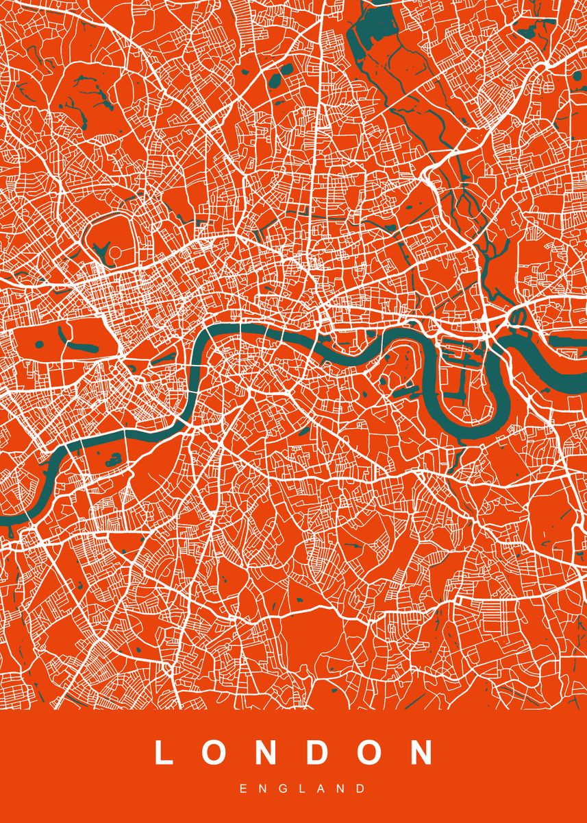 'LONDON Art Map' Poster by UrbanMaps | Displate