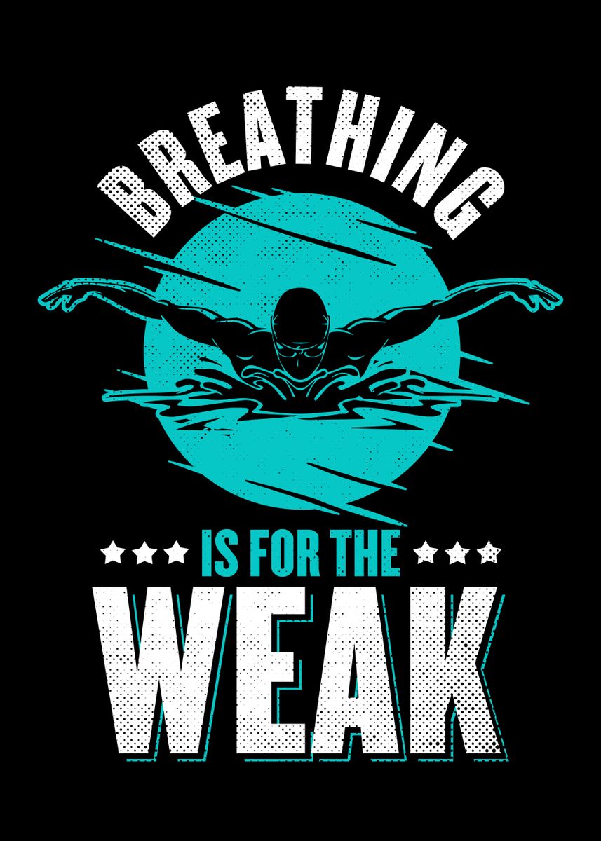 'Swimming Swimming Club' Poster, picture, metal print, paint by ...