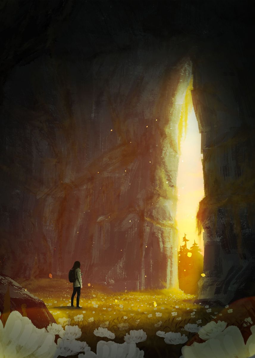 'Cave Opening' Poster, picture, metal print, paint by Matt Lau | Displate