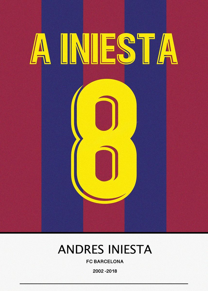 'Andres Iniesta' Poster, picture, metal print, paint by RobertHall ...