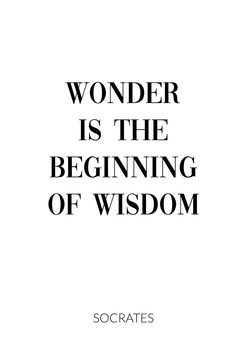 'Socrates Quote' Poster, picture, metal print, paint by dkDesign | Displate