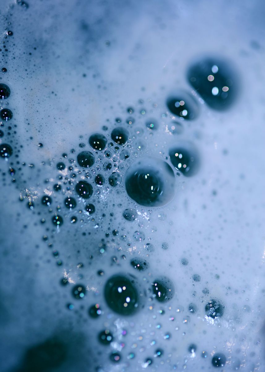 'Bubbles macro background' Poster, picture, metal print, paint by ...
