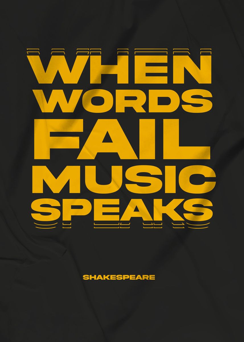 'Music Speaks' Poster, picture, metal print, paint by Quieltin ...