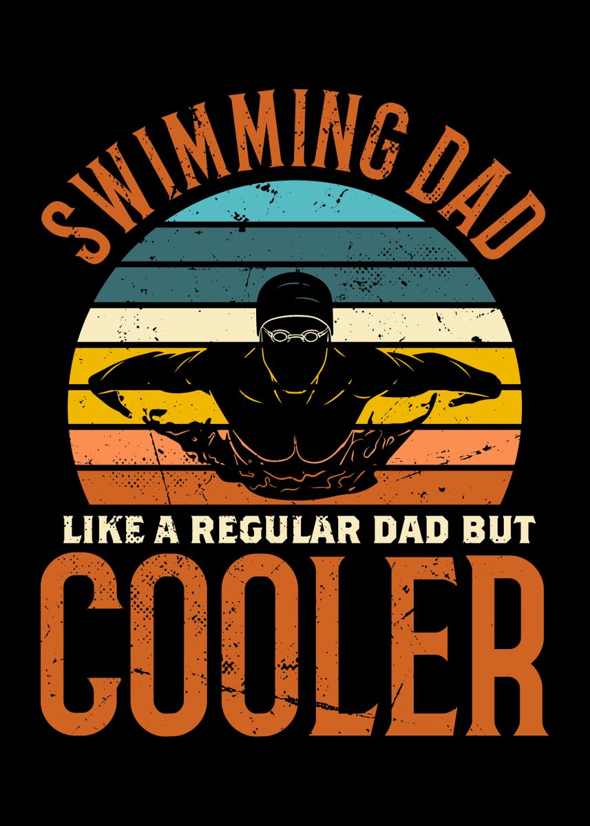 'Swimming Swimming Club' Poster, picture, metal print, paint by ...