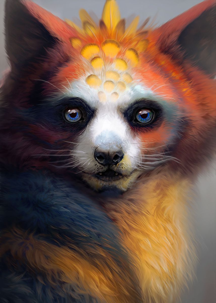 'Exotic Fox' Poster by Nell Fallcard | Displate