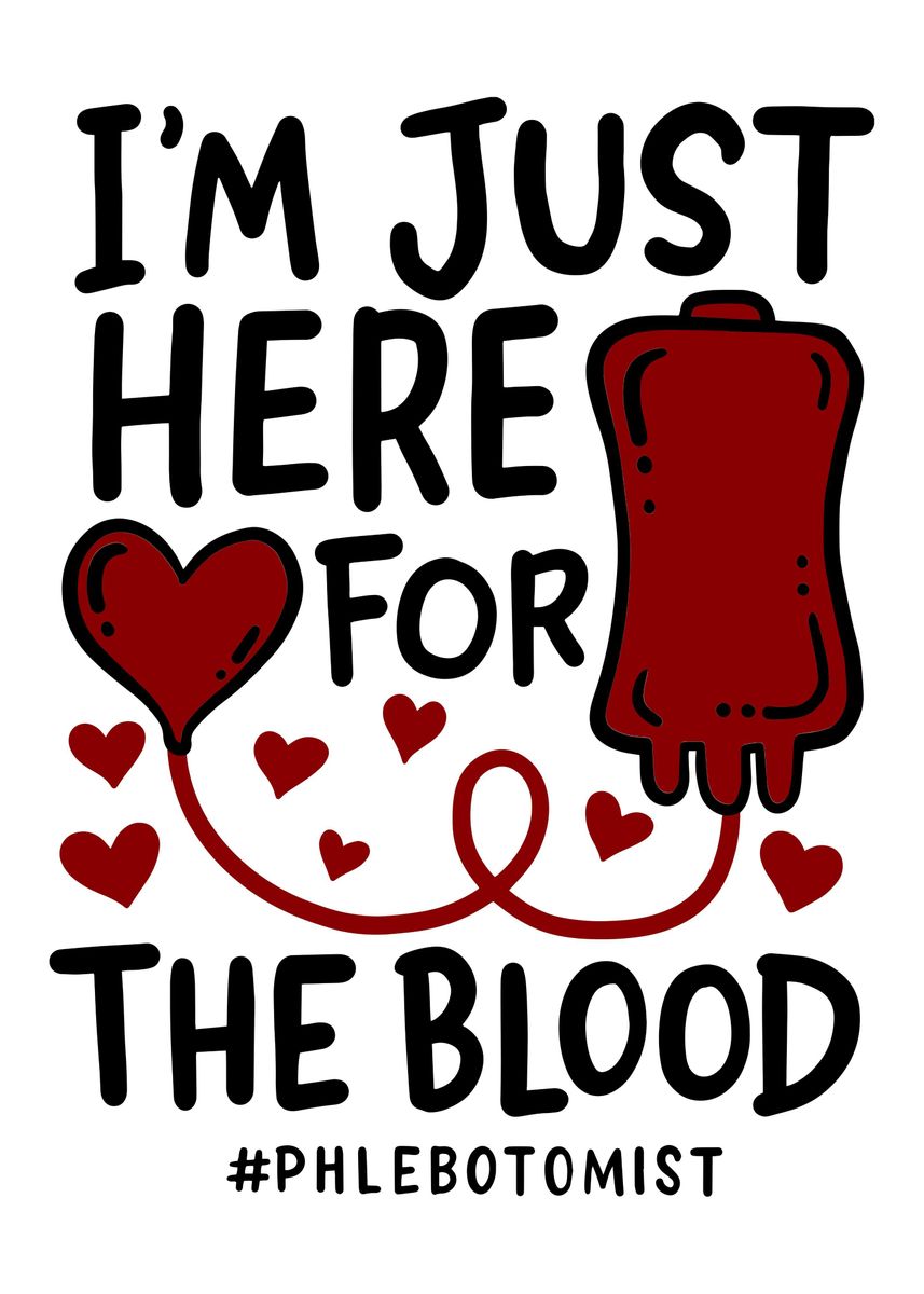 'Just Here For The Blood' Poster, picture, metal print, paint by ...