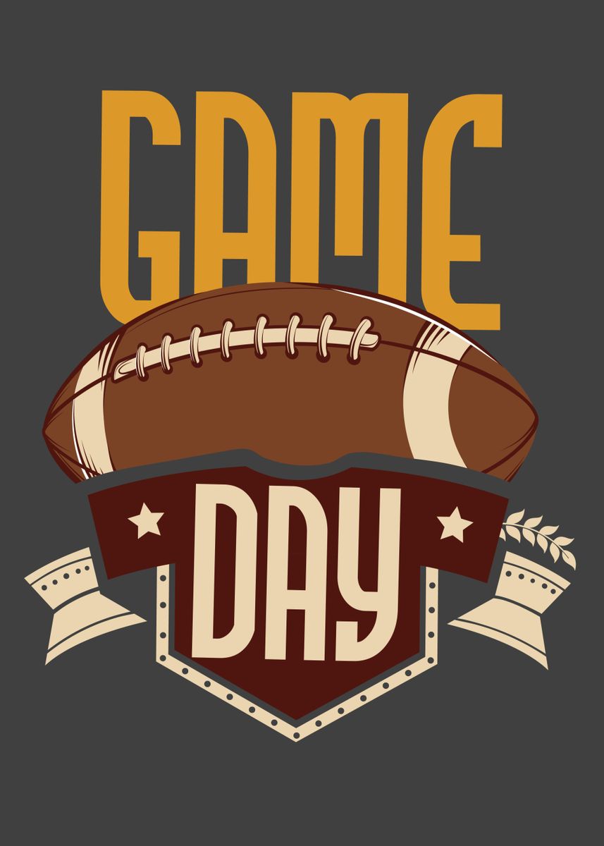 'Football Game Day Funny' Poster by MaximusDesigns | Displate