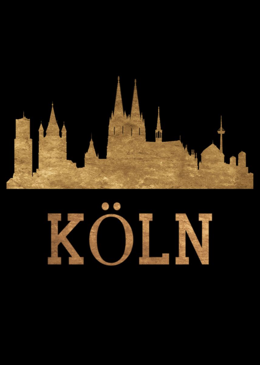 'Koeln Cologne City wooden' Poster, picture, metal print, paint by Max ...