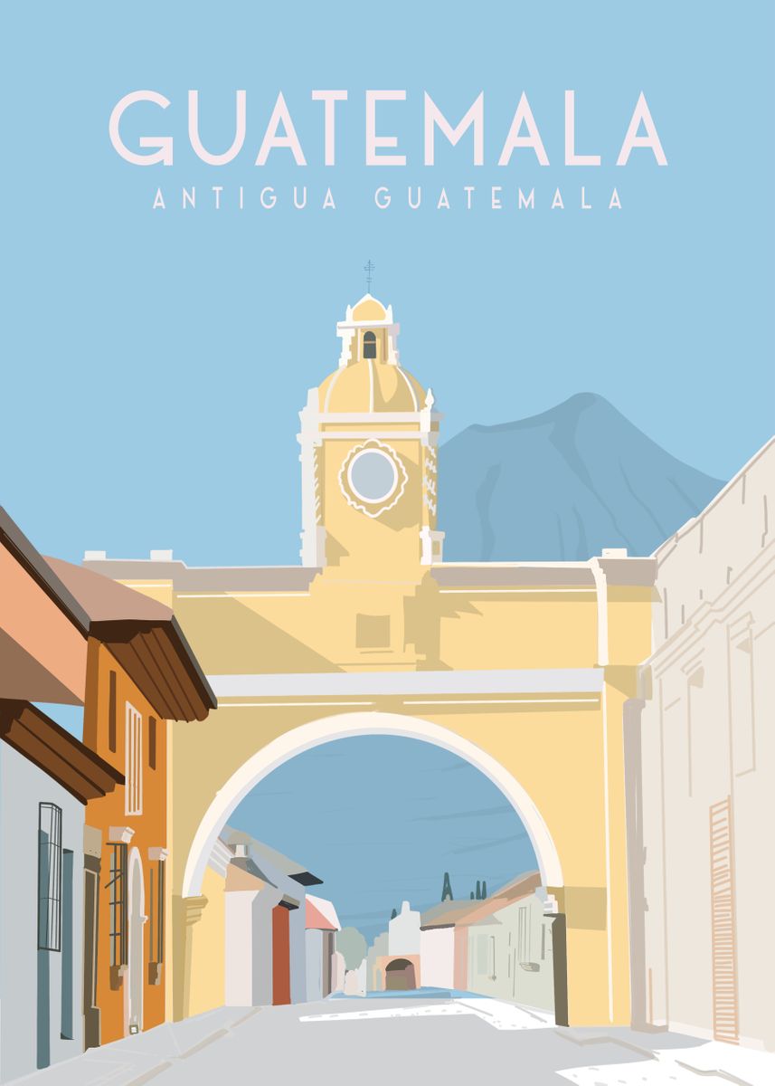 'Guatemala 1' Poster, picture, metal print, paint by Caravan Studio ...