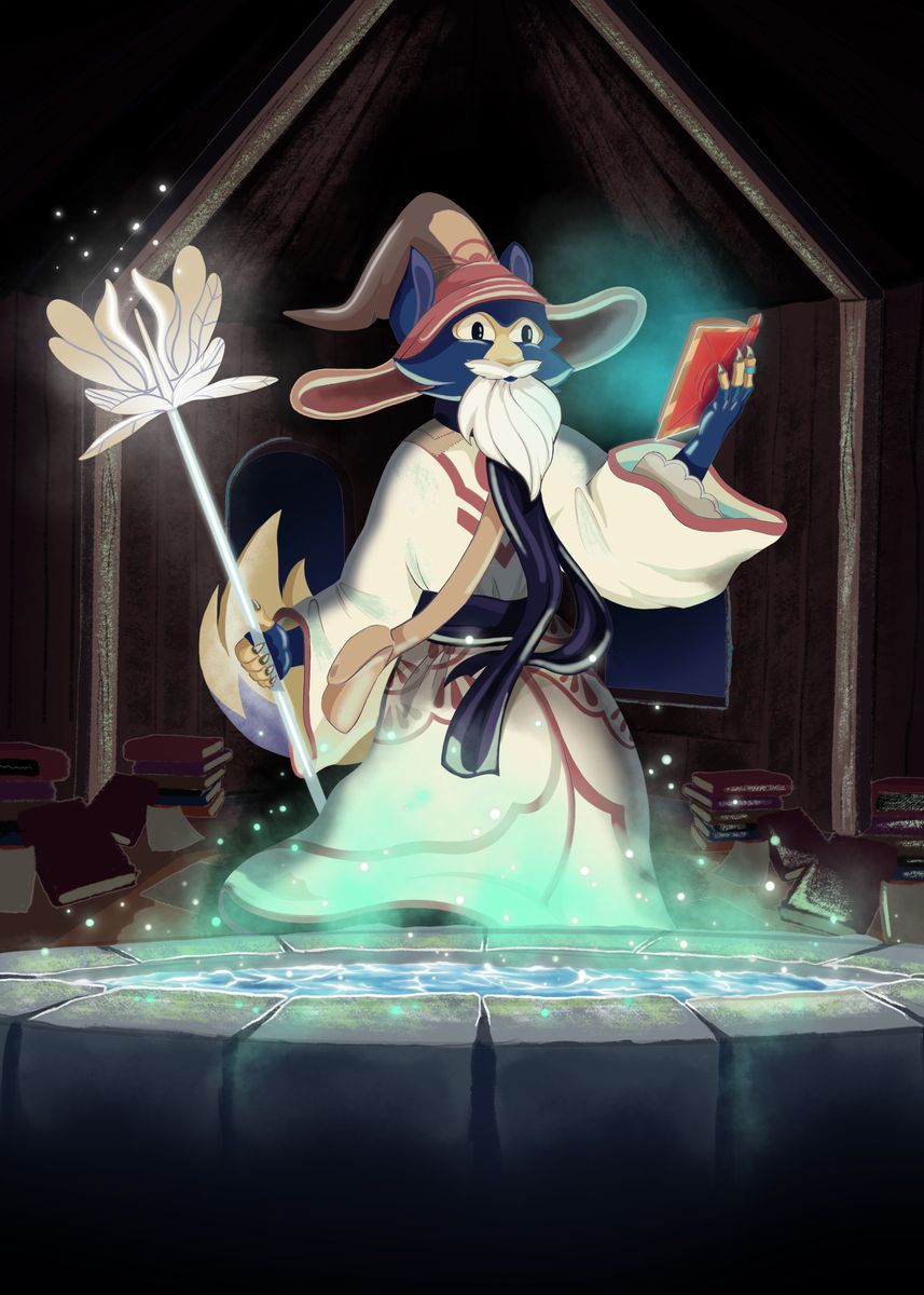 'Casting Cat Mage' Poster by nirodraw | Displate