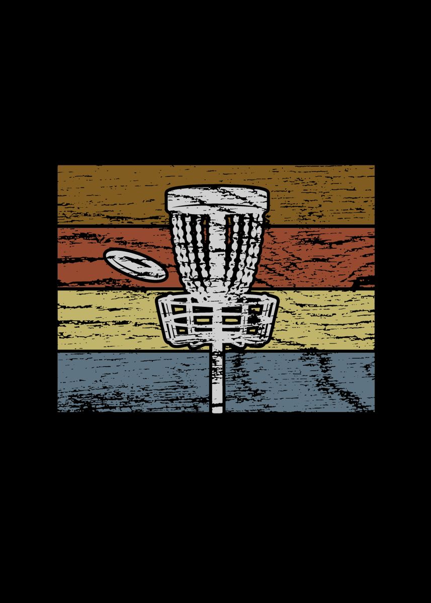 'Frisbee Golf Retro' Poster, picture, metal print, paint by Shiva121 ...
