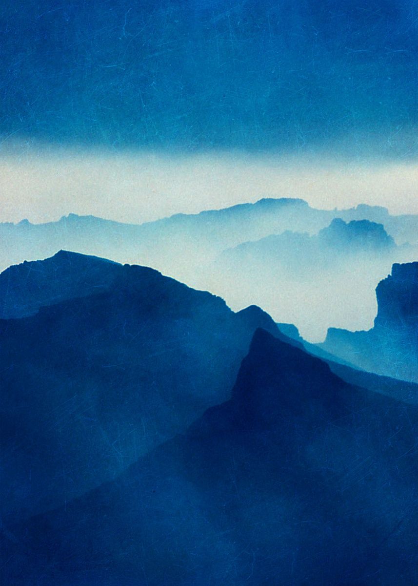 'Blue Mountains' Poster by Delaquadra Art | Displate