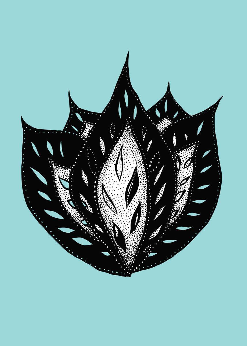 'Abstract Flower With Holes' Poster by Boriana Petrova | Displate